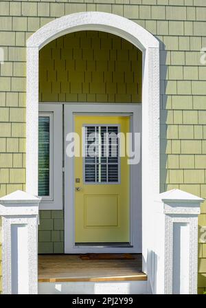door stoop with street lamp. door stoop of house. door stoop outdoor ...