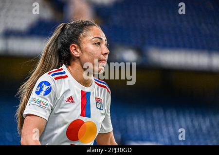 Selma Bacha (4) of Lyon pictured during a female soccer game between ...
