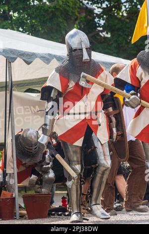 Historical Medieval Buhurt Battles in Hämeenlinna Finland Stock Photo ...