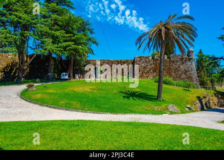 Park at the Castelo do Castro in Spanish town Vigo Stock Photo - Alamy