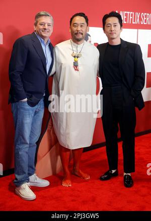 BEEF, David Choe, Steven Yeun (back to camera), 'We Draw A Magic Circle ...