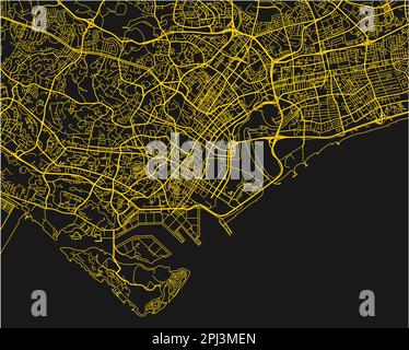 Vector city map of Singapore with well organized separated layers Stock ...