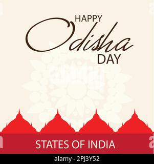 Vector illustration of a Background for Happy Odisha Day Celebration ...