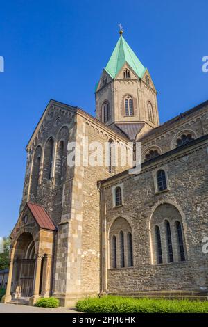 St. Ludgerus Church, in Essen-Werden, abbey church, with the shrine of ...