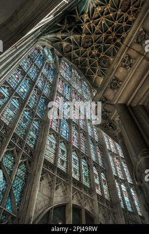 The Great East Window - Gloucester Cathedral - Gloucestershire Stock ...