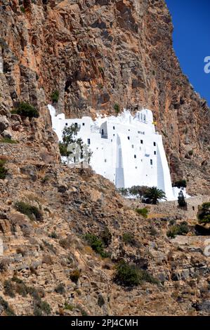 Greece, Island of Amorgos: the fortified monastery of Chozoviotissa ...