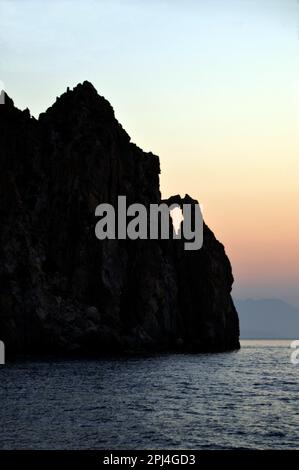 Greece, Island of Cos: perforated rocks on the south coast of the ...