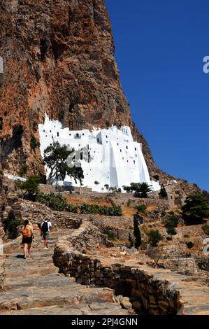 Greece, Island of Amorgos: the Holy Monasrety of Panagia Hozoviotissa ...