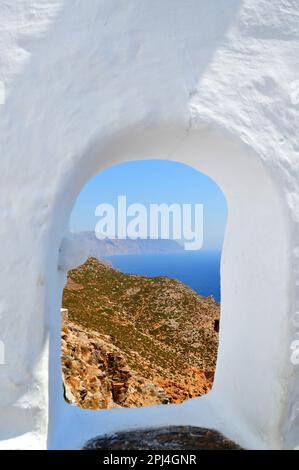 Greece, Island of Amorgos: the Holy Monasrety of Panagia Hozoviotissa ...