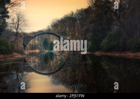 Rakotz Bridge, Gablenz, Upper Lusatia, Saxony, Germany Stock Photo - Alamy