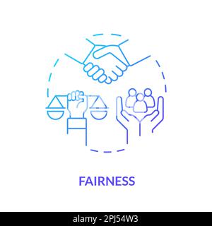 Thin line gradient icon fairness in AI concept Stock Vector Image & Art ...