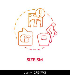 Sizeism red concept icon Stock Vector Image & Art - Alamy