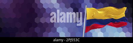 Large Colombia flag waving in the wind Stock Photo - Alamy