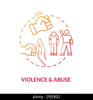 Physical abuse red gradient concept icon Stock Vector Image & Art - Alamy