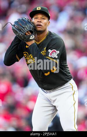 Pittsburgh Pirates relief pitcher Dauri Moreta (36) throws against the ...