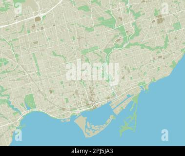 Vector city map of Toronto with well organized separated layers Stock ...