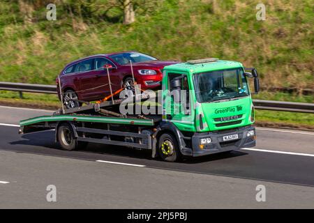 Green Flag Breakdown vehicle vehicles recovery England UK Stock Photo ...