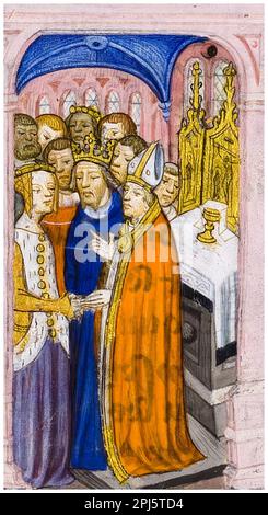 Eleanor of Aquitaine (circa 1122-1204) and her husband King Henry II of ...