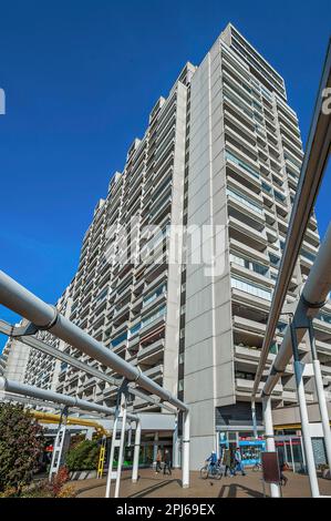 High-rise buildings with pipe system in the former Olympic Village ...