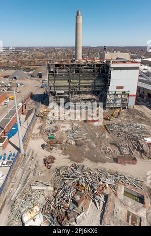 Detroit, Michigan - Demolition of the Detroit Renewable Power ...