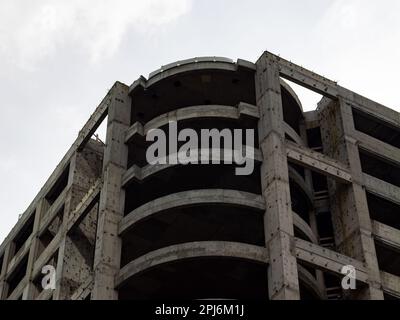 Failed construction project of an office complex. Raw building ...