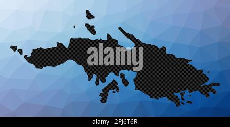 Low poly illustration of Saint Thomas island. Purple geometric design ...