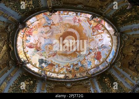 dome interior, Asam Church, Asam Kirche, Weltenburg Abbey, Germany ...