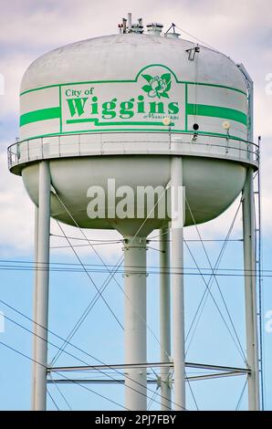 The Wiggins water tower is pictured, March 29, 2023, in Wiggins ...
