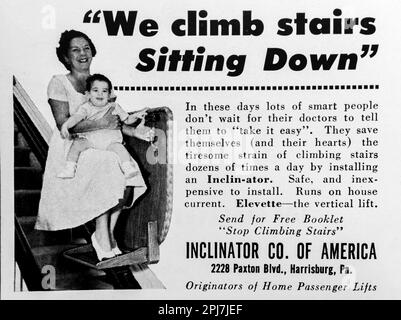 Inclinator company of America, installation for straight stairways ...