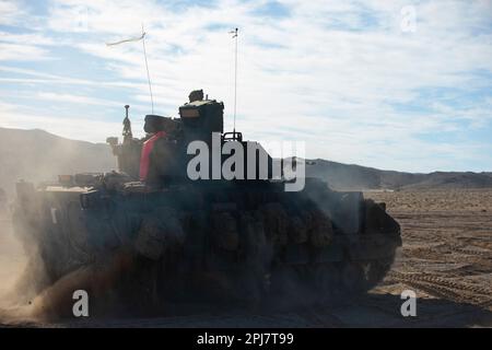 A modernized M2A4 Bradley Fighting Vehicle crew assigned to the ...