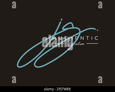 J, G, JG Initial letter handwritten and signature vector image logo ...