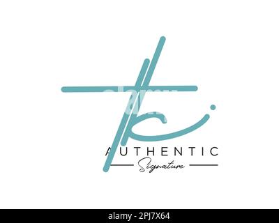 TK Signature Logo - Handwritten Vector Logo Template for TK Alphabet ...