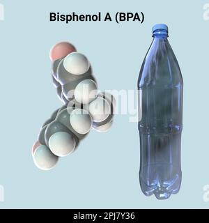 Bisphenol A molecule, illustration Stock Photo - Alamy