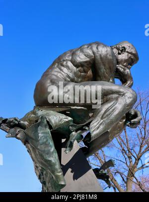 Auguste Rodin's The Thinker at the top of the Cleveland museum's main ...