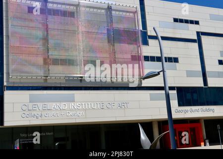 The George Gund building of Cleveland Institute of Art in Ohio Stock ...