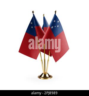 Small national flags of the Samoa on a white background Stock Photo - Alamy
