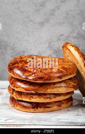 Ramadan Pita (Turkish name; Ramazan Pidesi) Traditional Turkish bread ...