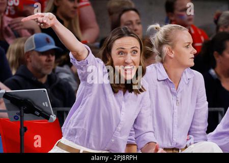 Firebirds head coach Rebecca Bulley during the Super Netball Round 7 ...