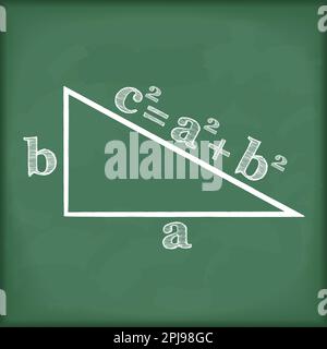 Pythagoras' theorem on chalkboard vector Stock Vector Image & Art - Alamy
