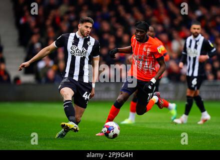 Watford's Wesley Hoedt in action with Hull City's Liam Delap during the ...