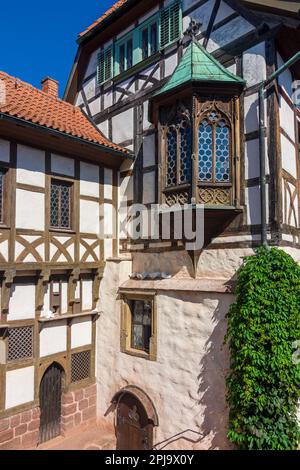 Eisenach: Wartburg Castle, 1. courtyard, Nürnberger Erker (Nuremberg ...