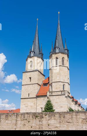 Mühlhausen: church Jakobikirche, Old Town in , Thüringen, Thuringia ...