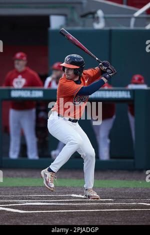 Kyle Teel (3) of the Virginia Cavaliers at bat against the North ...