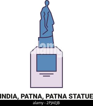 India, Patna travel landmark vector illustration Stock Vector Image ...