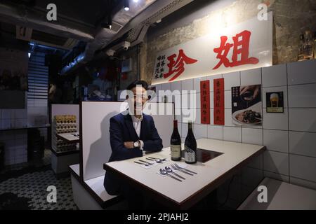 Hong Kong sommelier Reeze Choi, at Big JJ Seafood Hotpot in Central ...