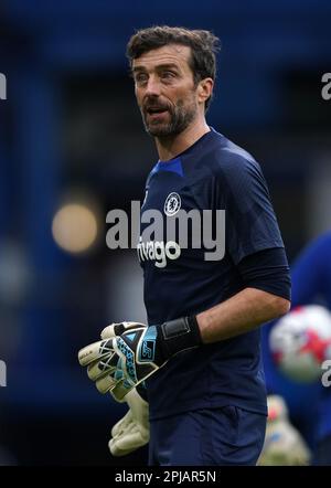 Chelsea goalkeeping coach Ben Roberts before the Carabao Cup semi-final ...