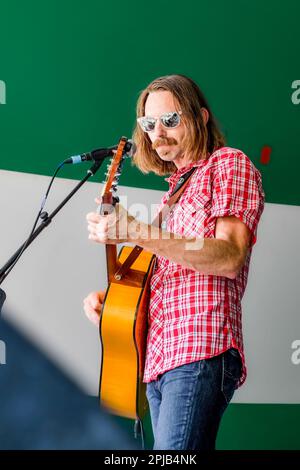 Sam Lewis, Canmore Folk Music Festival, Canmore, Alberta, Canada Stock ...