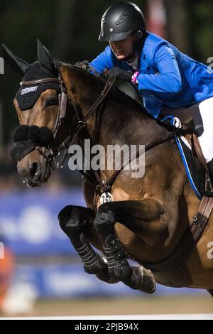 Jacqueline Steffens-Daley of Eye Candy Jumpers competes at a Major ...