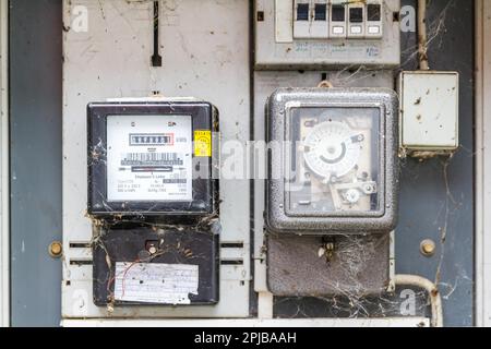 Old electrical system power contactor ID 5 DDR Stock Photo - Alamy