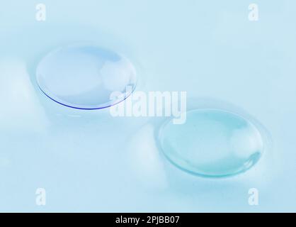 Macro detail of modern rigid gas permeable contact lenses (GP) in ...
